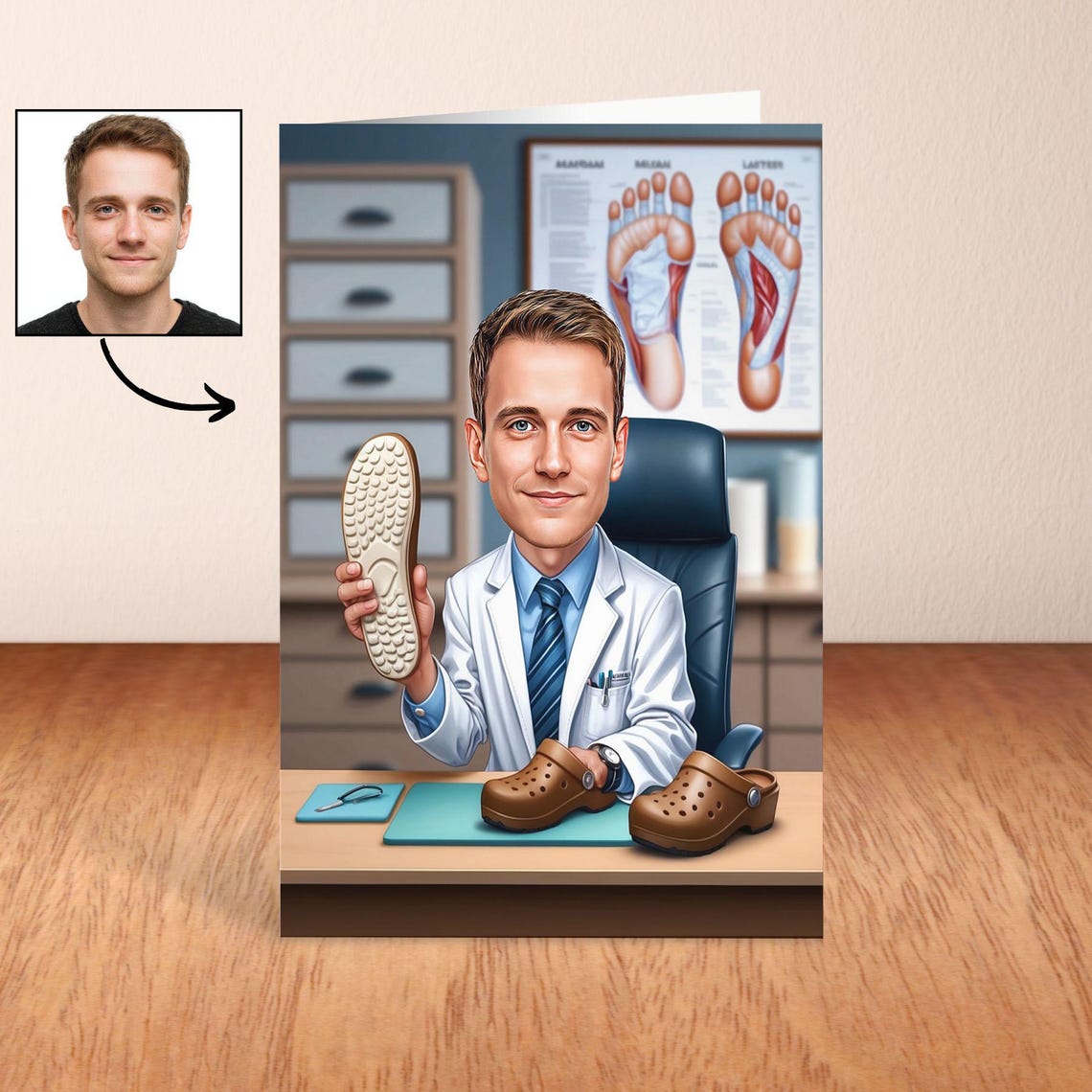 Podiatrist Cartoon Portrait, Podiatrist Gift, Custom Podiatrist ...