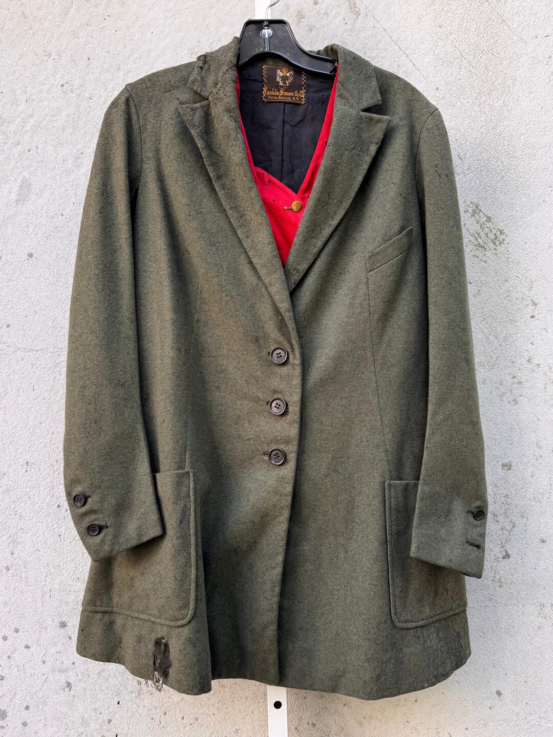 Edwardian Franklin Simon & Co. Green Sport Jacket - Etsy