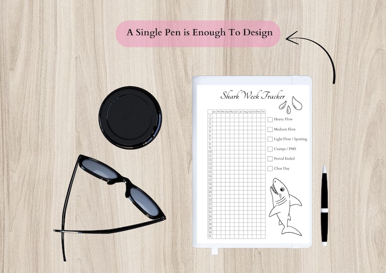 Shark Week Tracker | 2026 Period - Ovulation Tracker | Yearly Period ...