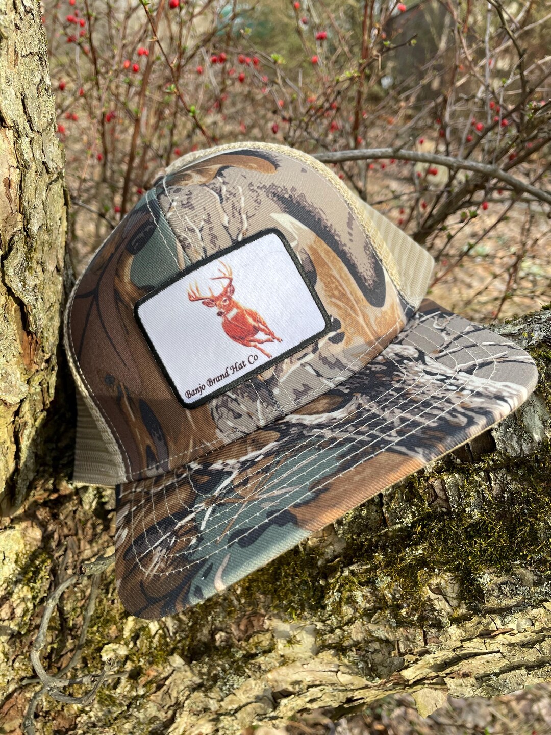 Whitetail Deer Realtree Camo Snapback Trucker Hat - Etsy