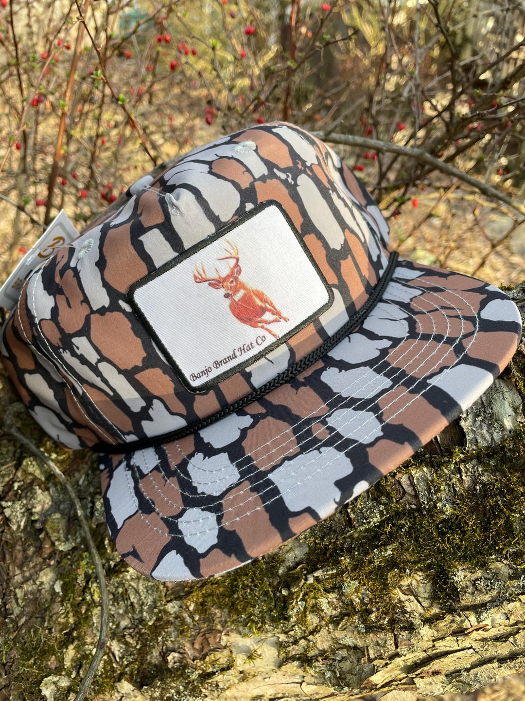 Whitetail Deer Patch Oak Camo Flat Brim Snapback Hat - Etsy