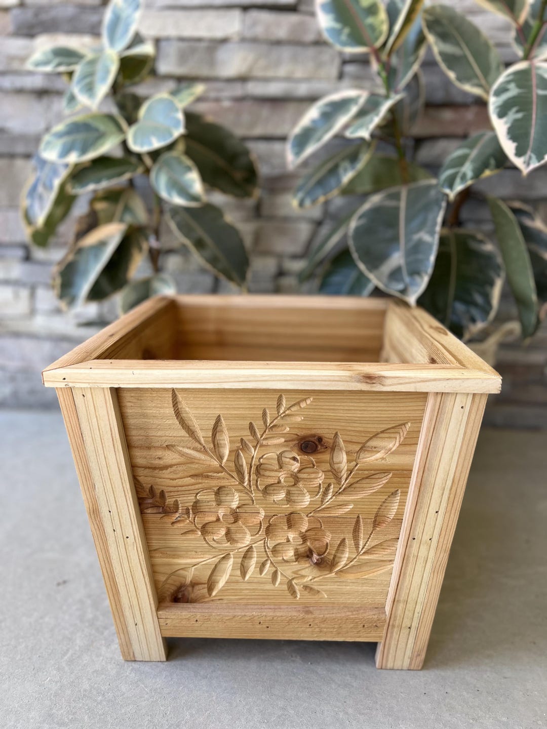 Outdoor Cedar Planter Box - Etsy