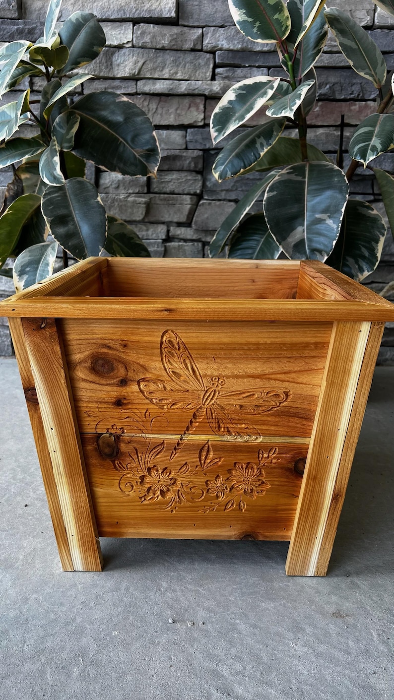 Outdoor Cedar Planter Box - Etsy