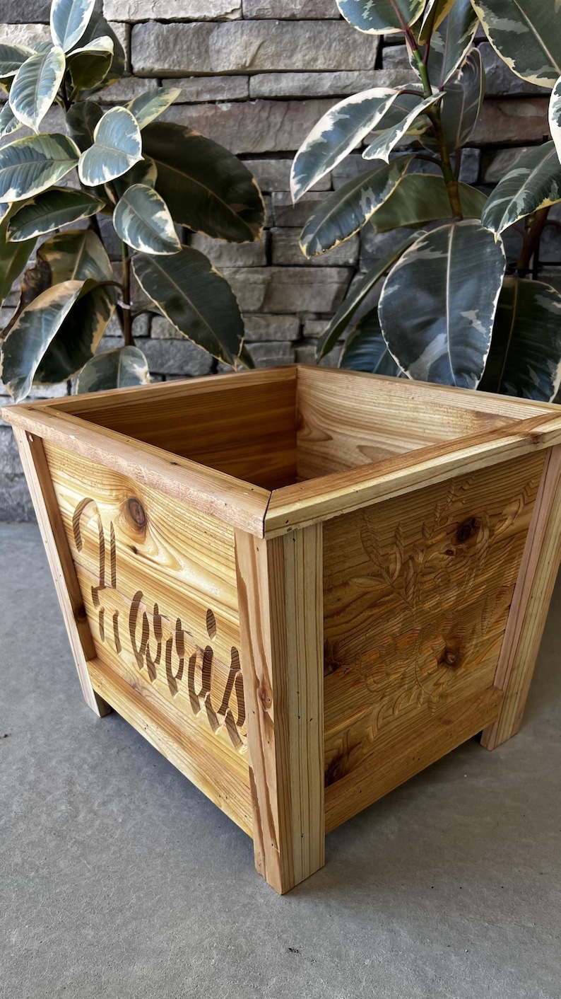 Outdoor Cedar Planter Box - Etsy