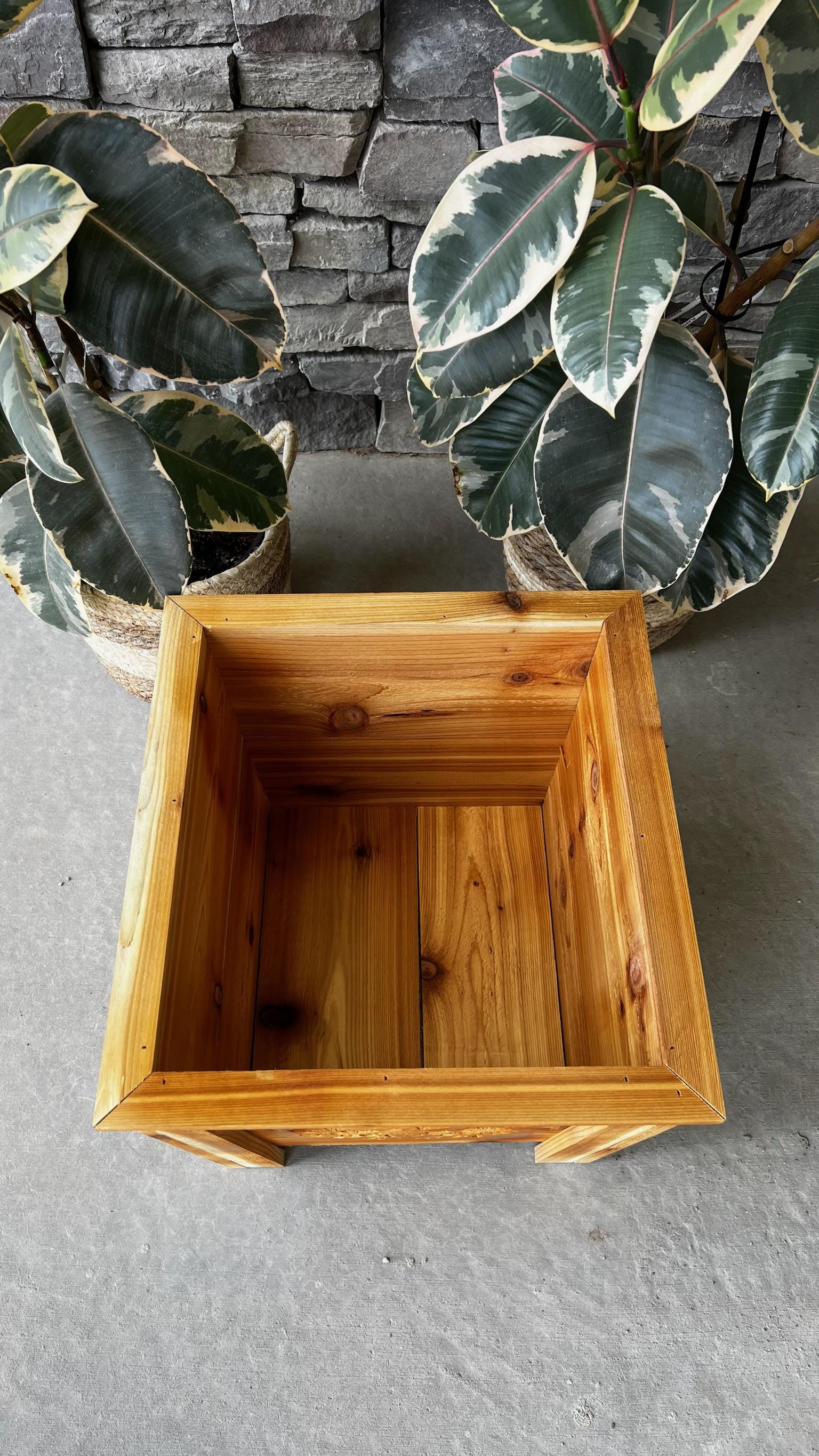 Outdoor Cedar Planter Box - Etsy