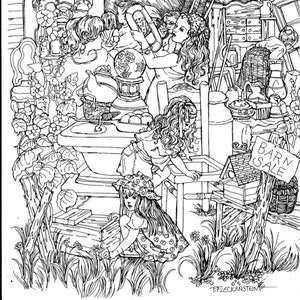 Barn Sale Coloring Page, Instant Printable Download, Realistic Drawing ...