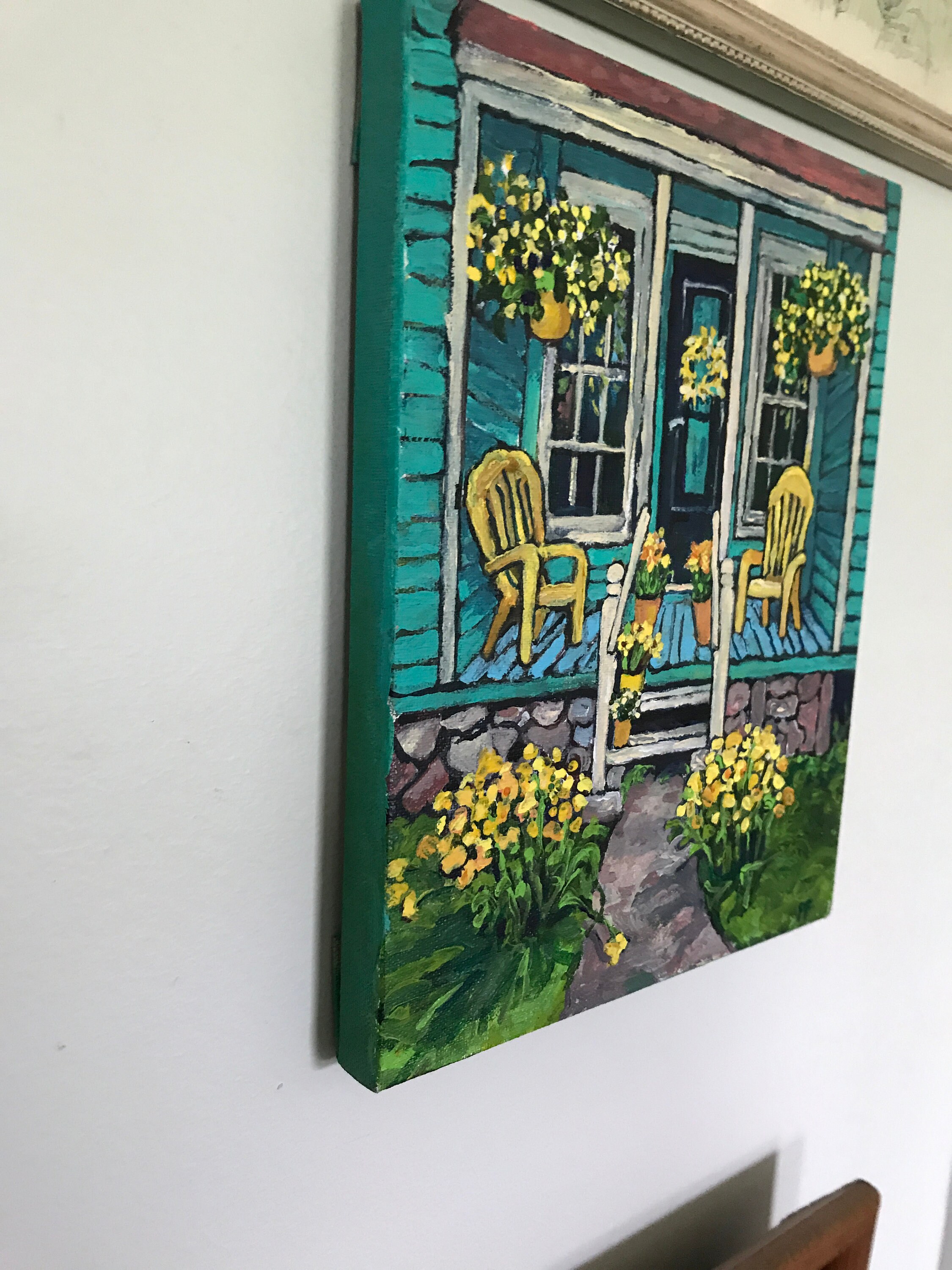 Original Painting "yellow Porch",original Acrylic Painting,yellow ...