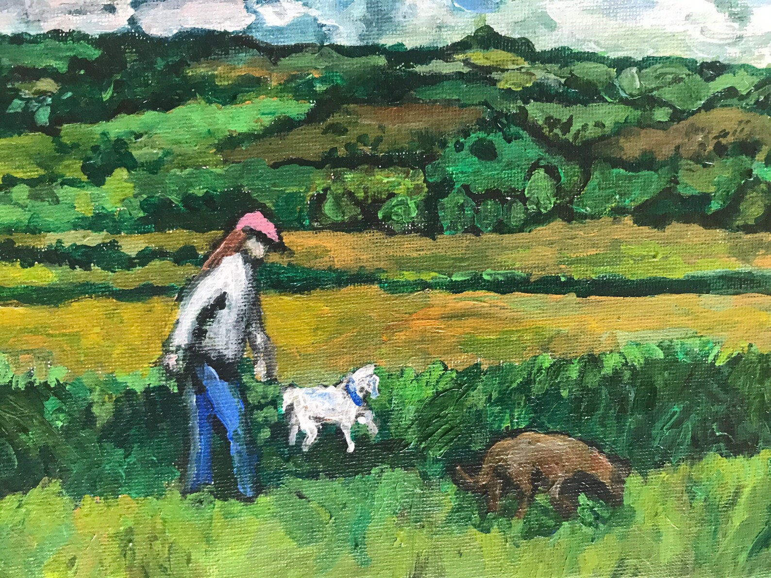 Original Painting Rural Landscape , Countryside Scenery, Fine Art ...