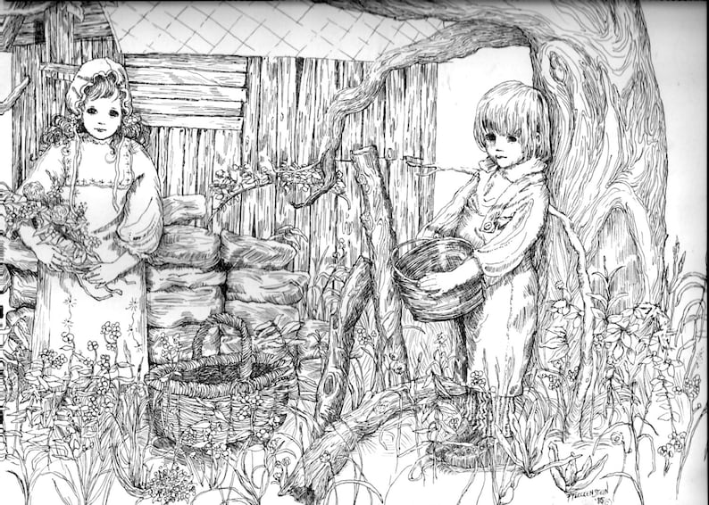 Adult Coloring Page - Printable Download to Color- Nostalgic Childhood ...