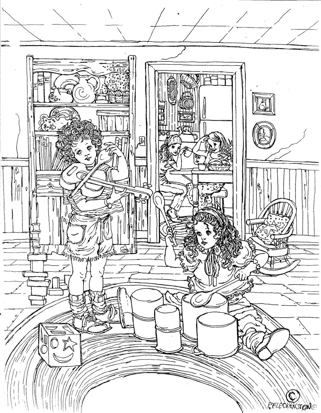Instant COLORING PAGE to Download and Print Nostalgic Childhood Vintage ...