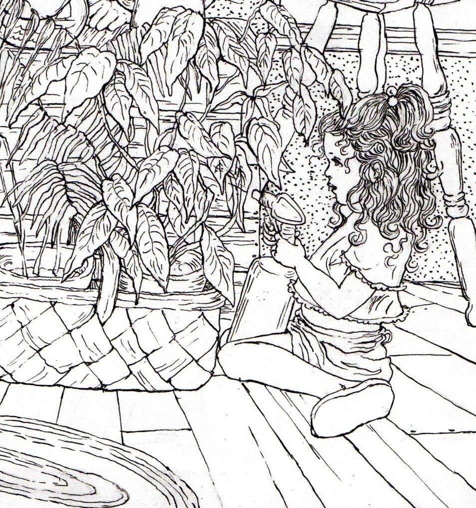 Adult Coloring Page - Instant Printable Download - Retro- Look ...