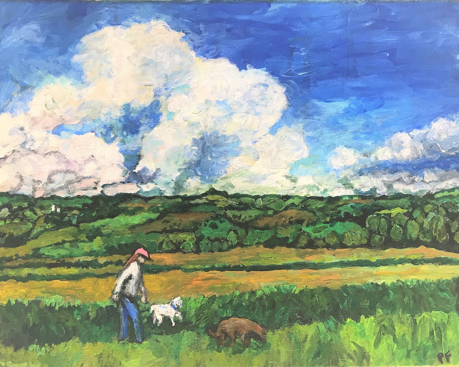 Original Painting Rural Landscape , Countryside Scenery, Fine Art ...