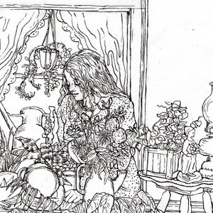 Adult Coloring Page - Instant Printable Download - Retro- Look ...