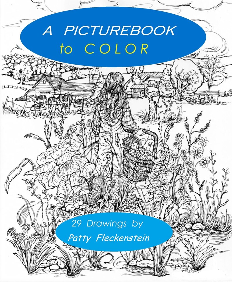 COLORING PAGE Children Playing Nostalgic Vintage Childhood Downloadable ...