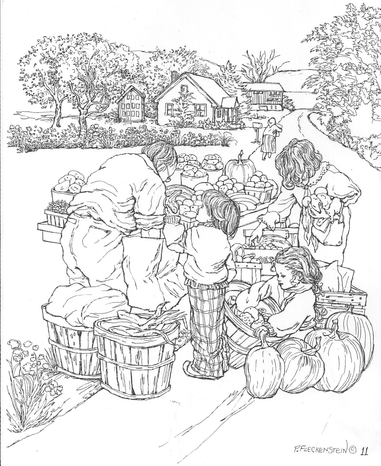 5 COLORING PAGES Instant Download for Adults,children,teens , 5 Pen and ...