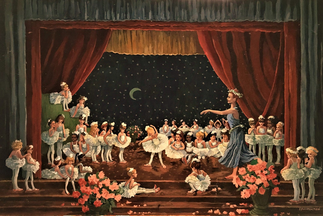 Ballet Recital Art Print, Little Girl Ballerinas, Dance Recital, Girls Room Decor, Ballet-lover ...