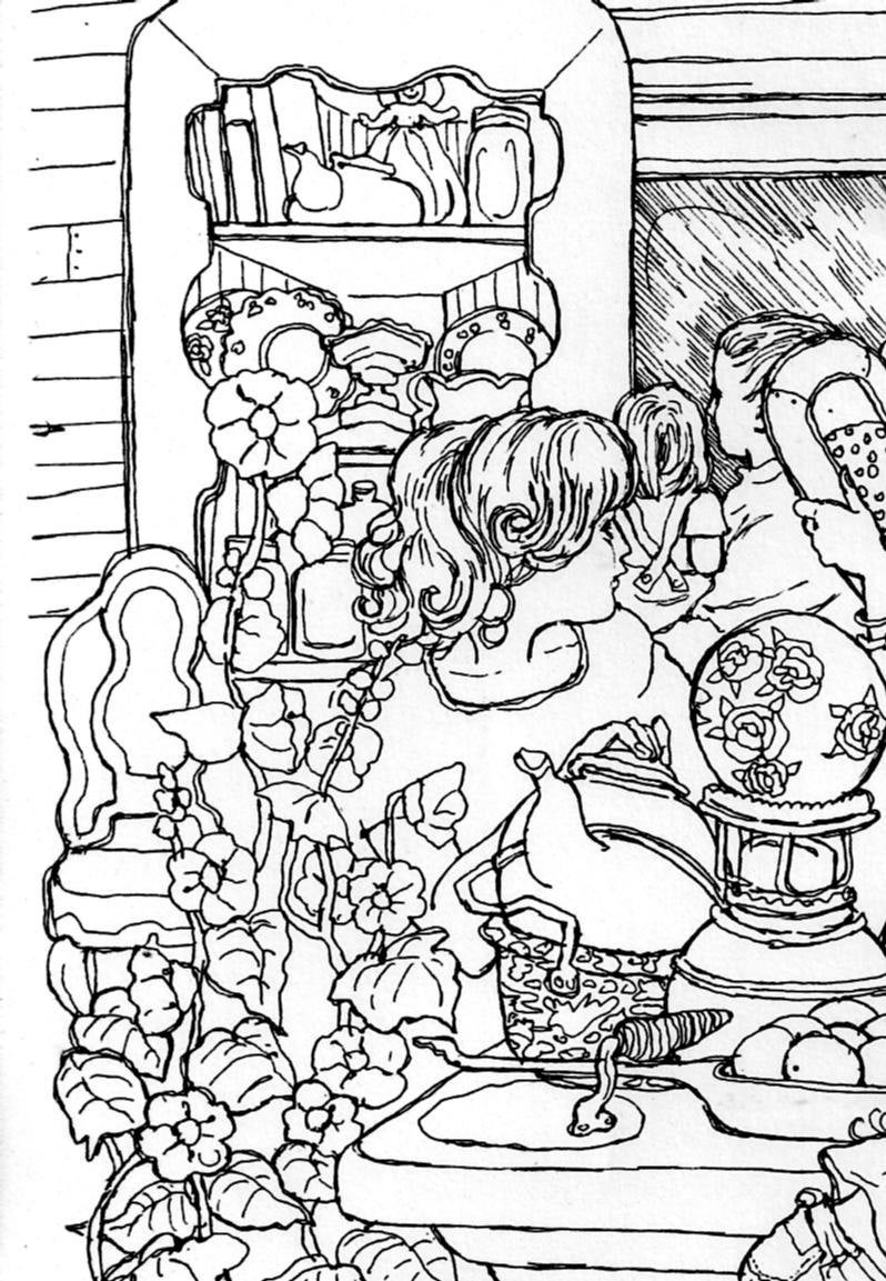 Barn Sale Coloring Page, Instant Printable Download, Realistic Drawing ...