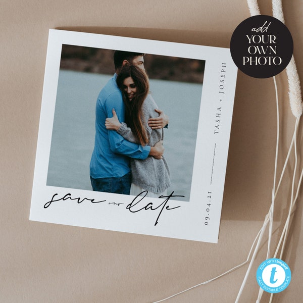 Square Save the Date - Etsy