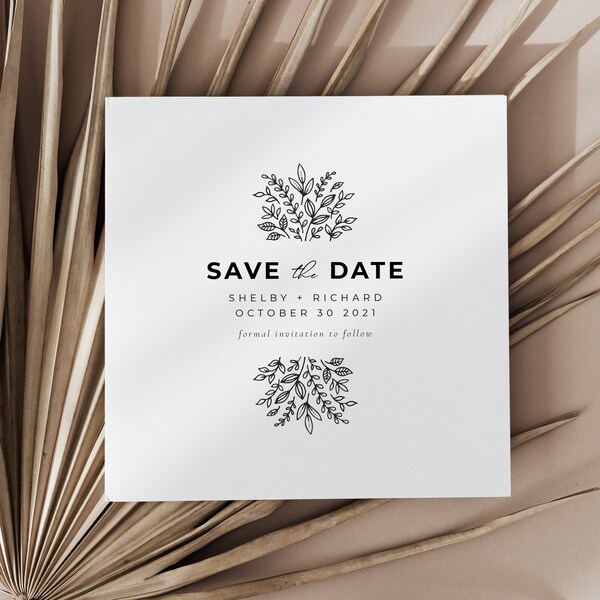 Square Save the Date - Etsy