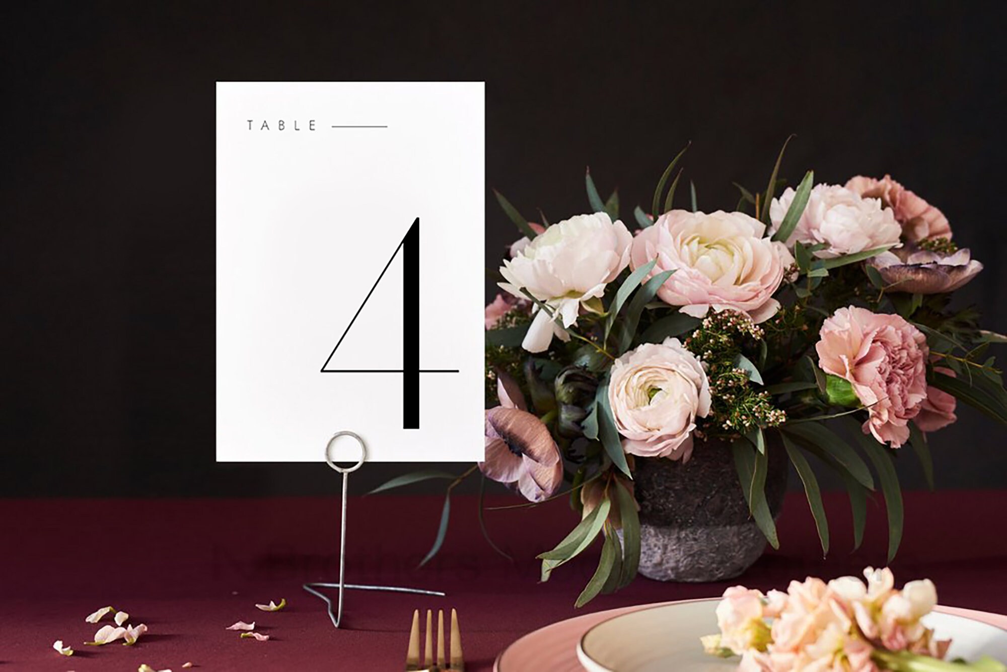 5x7 Table Numbers Template Digital Download Editable File - Etsy