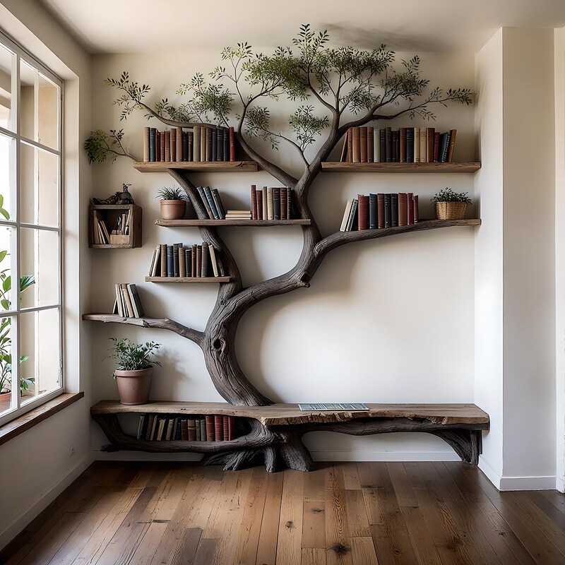 Wall Tree Bookshelf - Etsy
