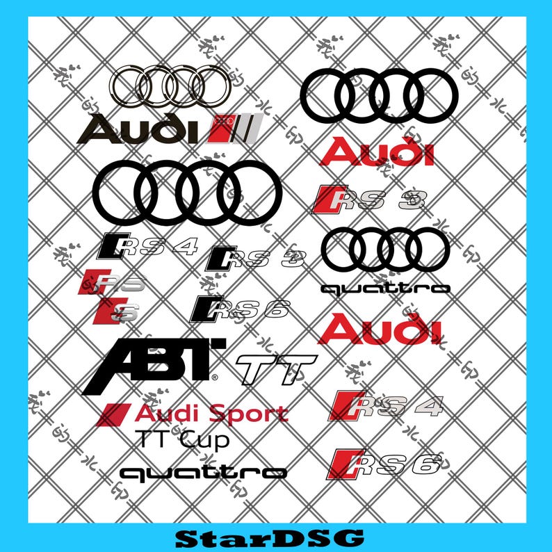 Car Logo, Car Brand Vector, Audi Logo Svg Pdf, Png Logo Stickers, RS ...