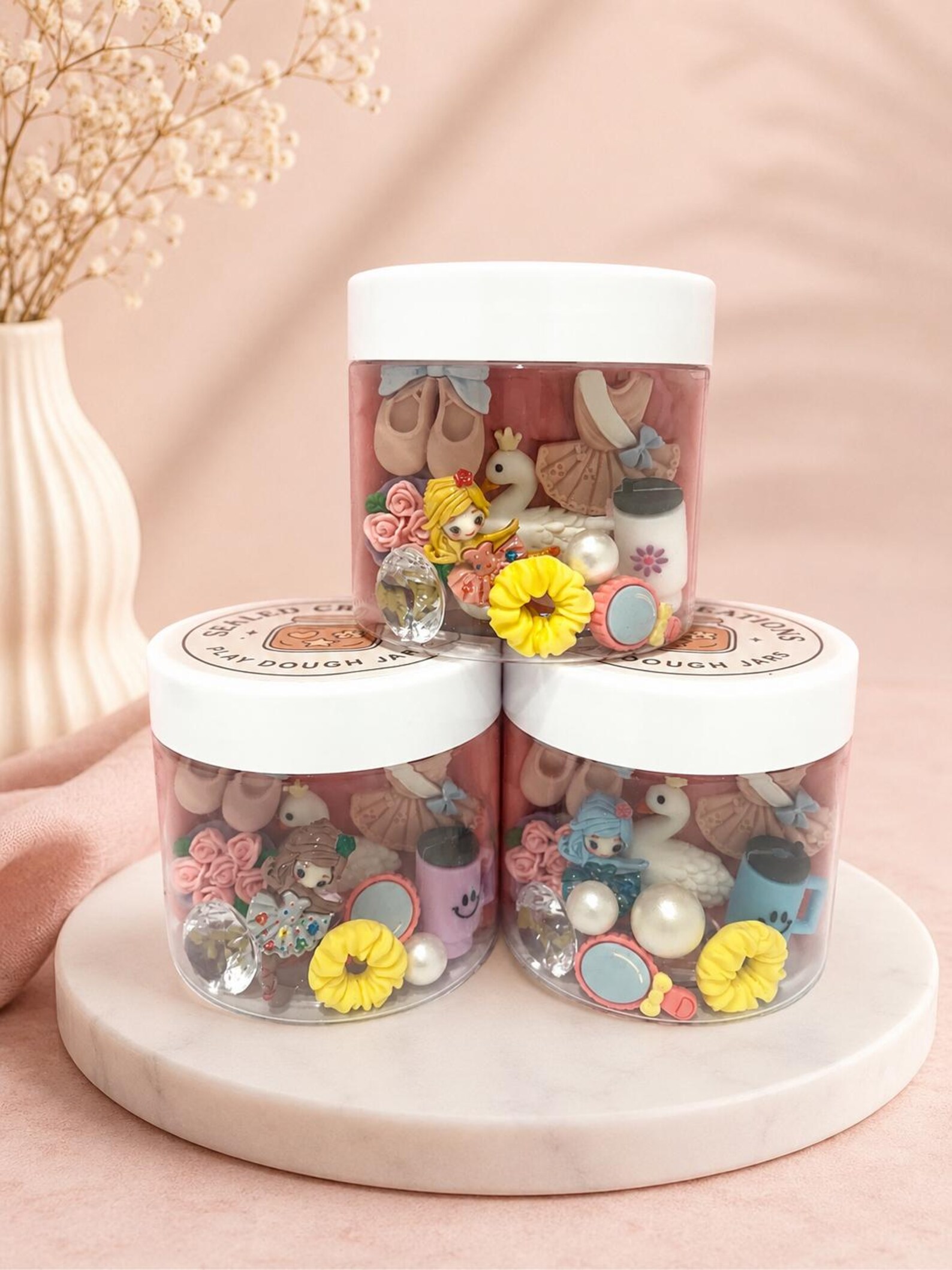 Sensory Play Dough Jar | Ballerina Theme Party Favors | Kids Busy Bag ...