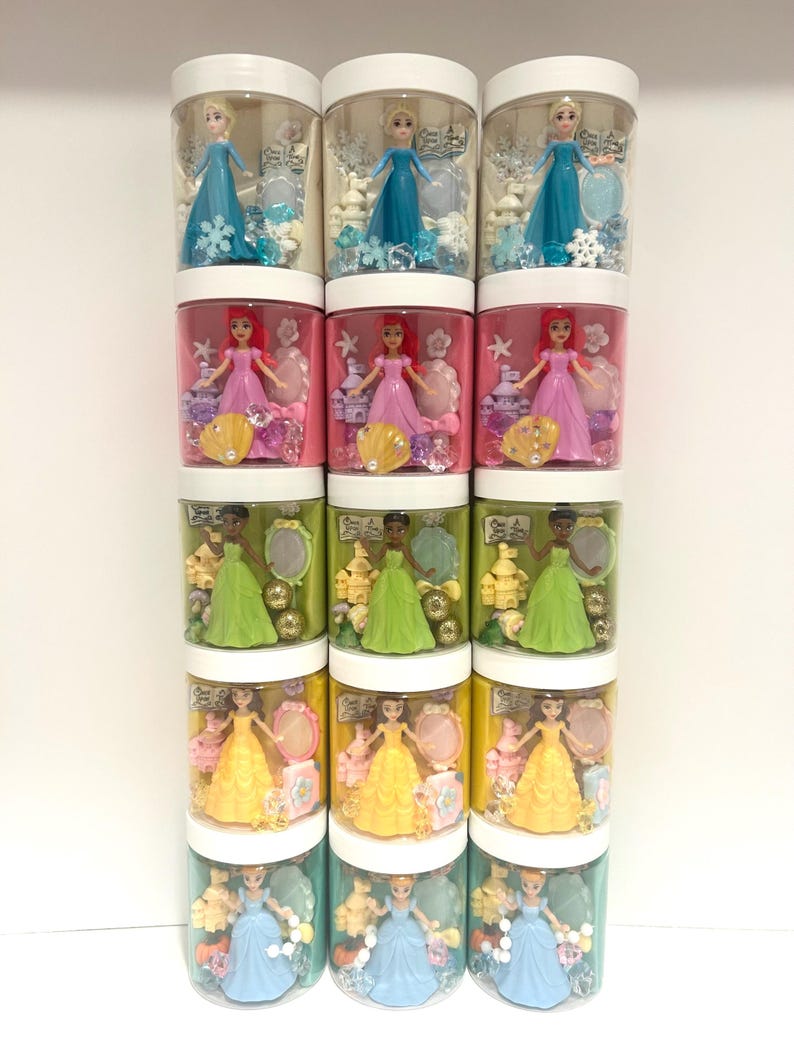 Sensory Play Dough Jar | Disney Princess Theme Party Favors | Kids Busy ...