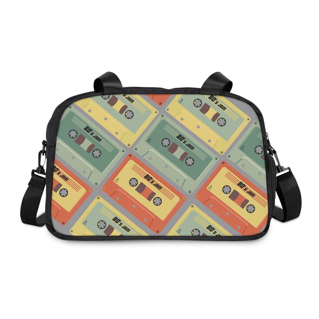 Retro Fitness Handbag With 80's Cassette Design, Gym Bag, Workout Tote ...