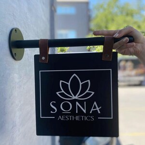 Double-sided Blade Sign, Custom Outdoor Business 3D Logo Sign, Square ...