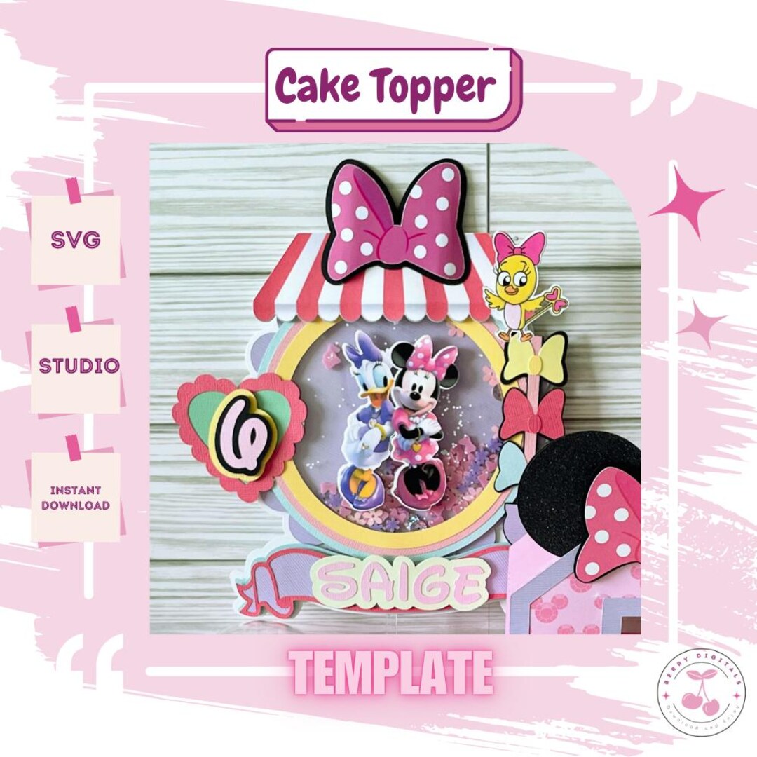 Minnie Cake Topper File Svg and Studio/digital File Svg/digital File Studio - Etsy UK