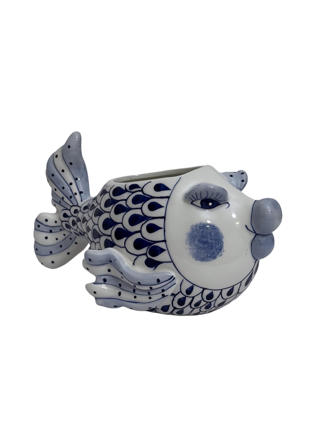 Blue Sky Under the Sun Kissy Fish Flower Pot - Etsy