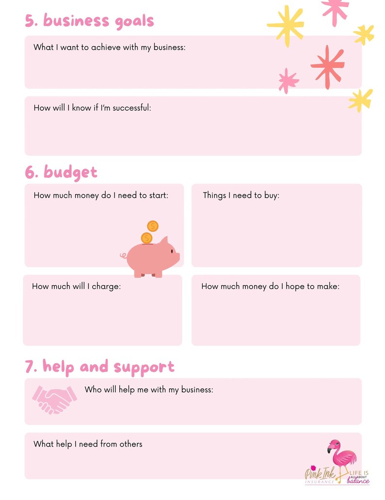 Printable Kids Business Plan | Entrepreneurship Workbook for Kids - Etsy