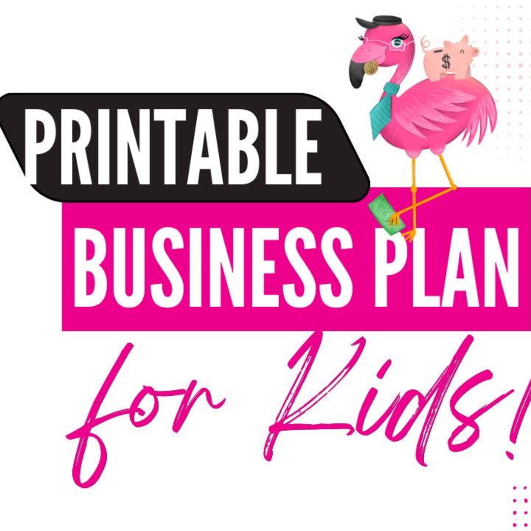 Printable Kids Business Plan | Entrepreneurship Workbook for Kids - Etsy