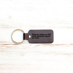 Personalized Leather Keychain With Custom Engraved Quote, Engraved ...