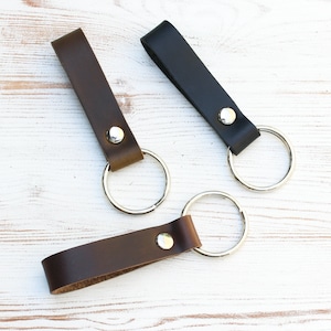 Leather Keychains, Stocking Stuffers for Men or Women, Co-worker Gifts ...
