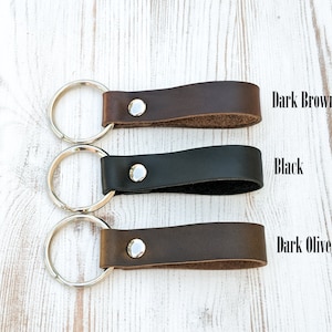 Leather Keychains, Stocking Stuffers for Men or Women, Co-worker Gifts ...