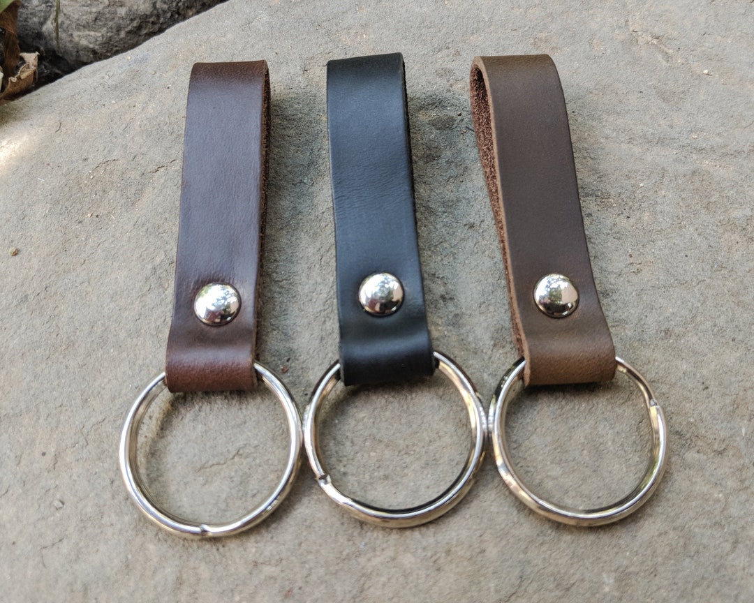 Leather Keychains, Stocking Stuffers for Men or Women, Co-worker Gifts ...
