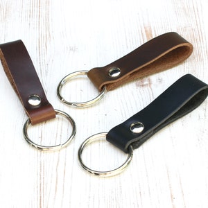 Leather Keychains, Stocking Stuffers for Men or Women, Co-worker Gifts ...