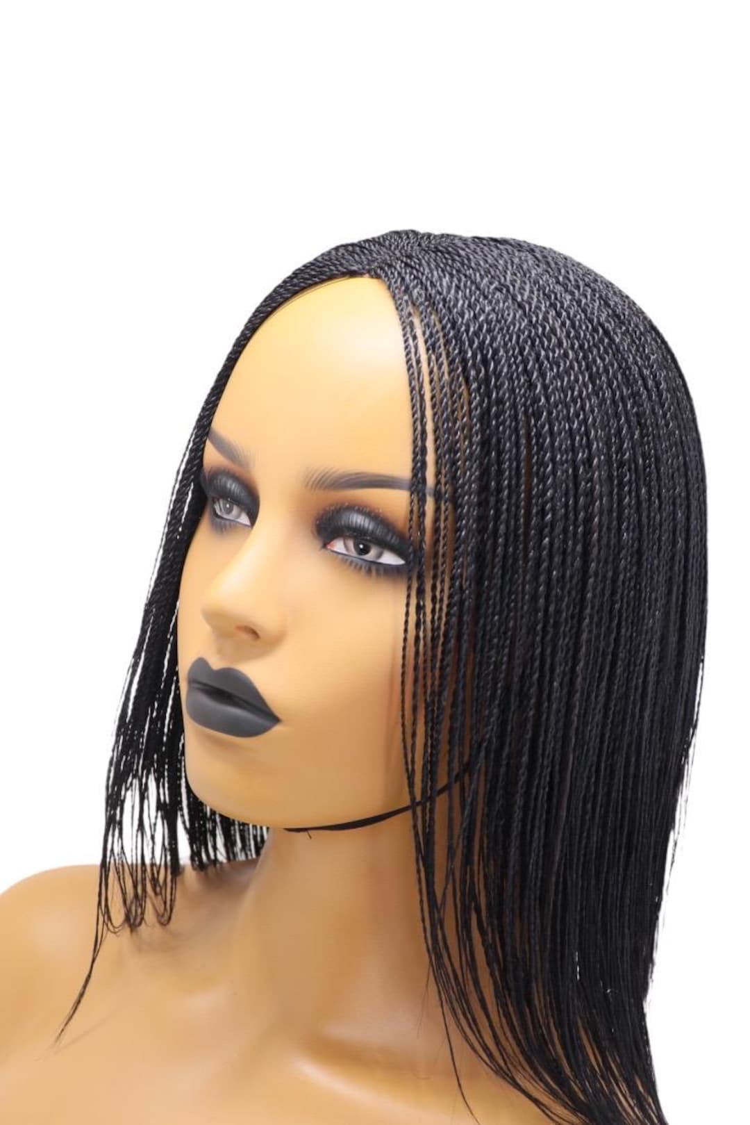 Short Braided Wig, Feather Hair Braid Twist Wigs - Etsy