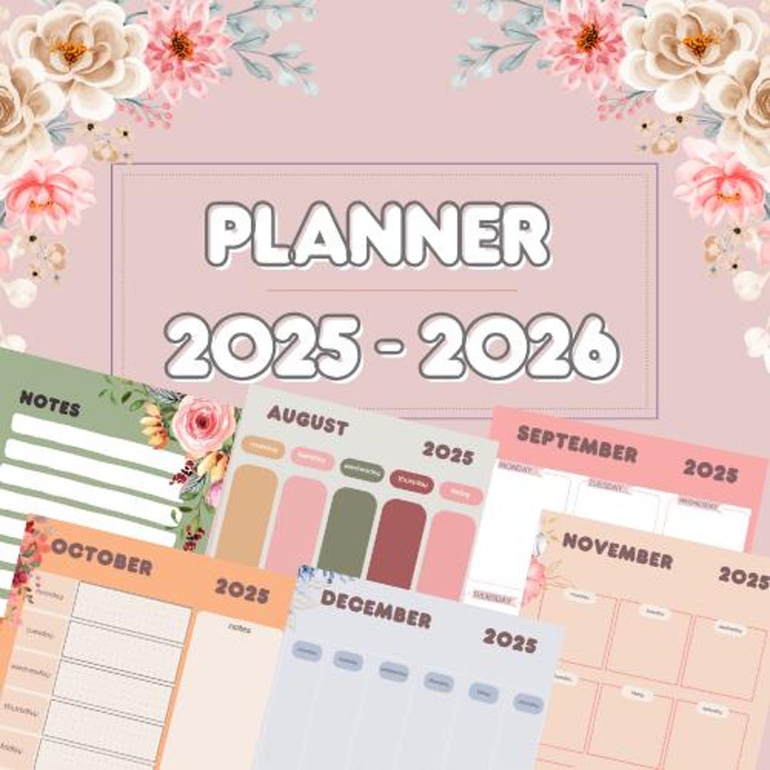Printable, Digital, Undated, Colorful Planners! If You Want a ...