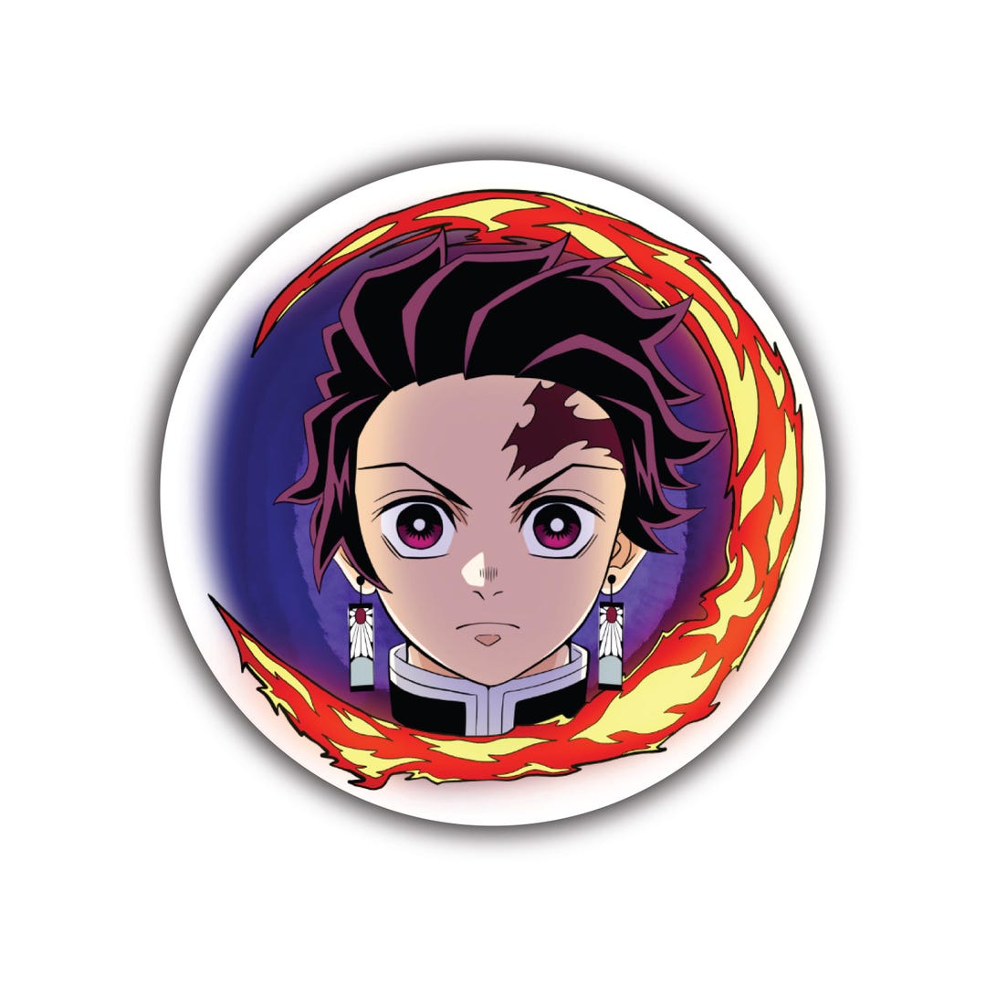 Tanjiro Sticker – Demon Slayer Vinyl Decal – Anime Water Bottle, Laptop ...