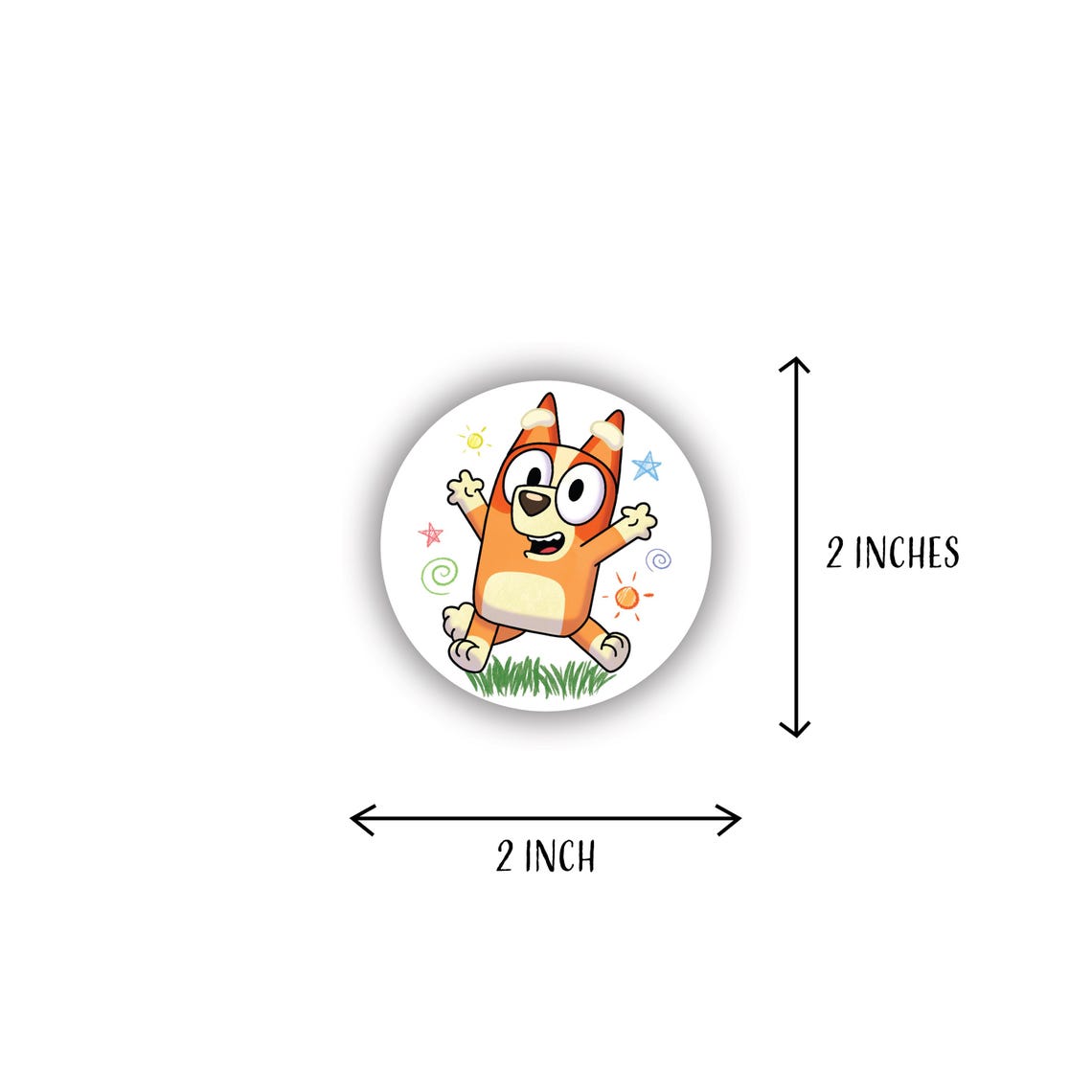 Bingo Bluey Sticker, Vinyl Bingo Sticker, Children's Animated Sticker ...