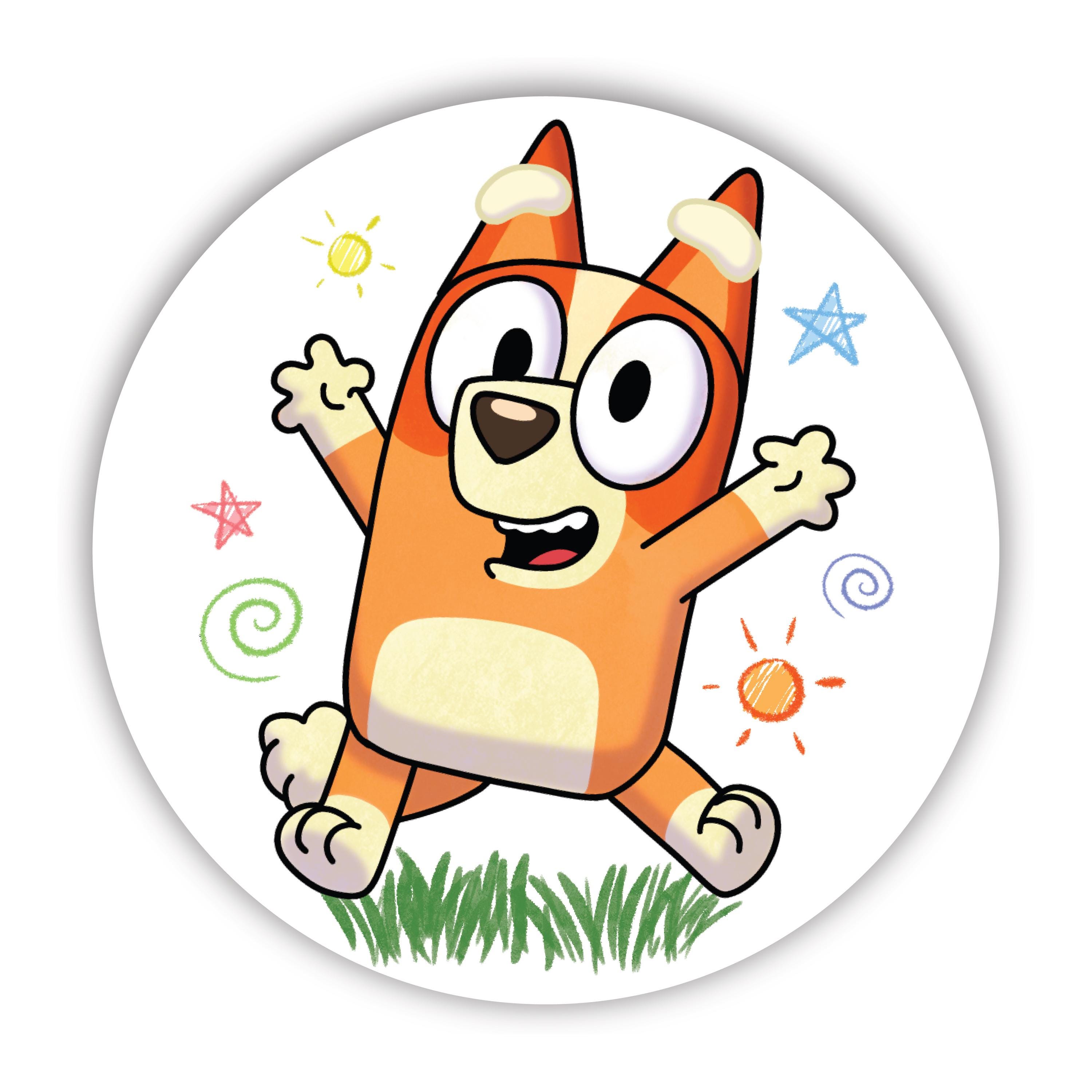 Bingo Bluey Sticker, Vinyl Bingo Sticker, Children's Animated Sticker ...