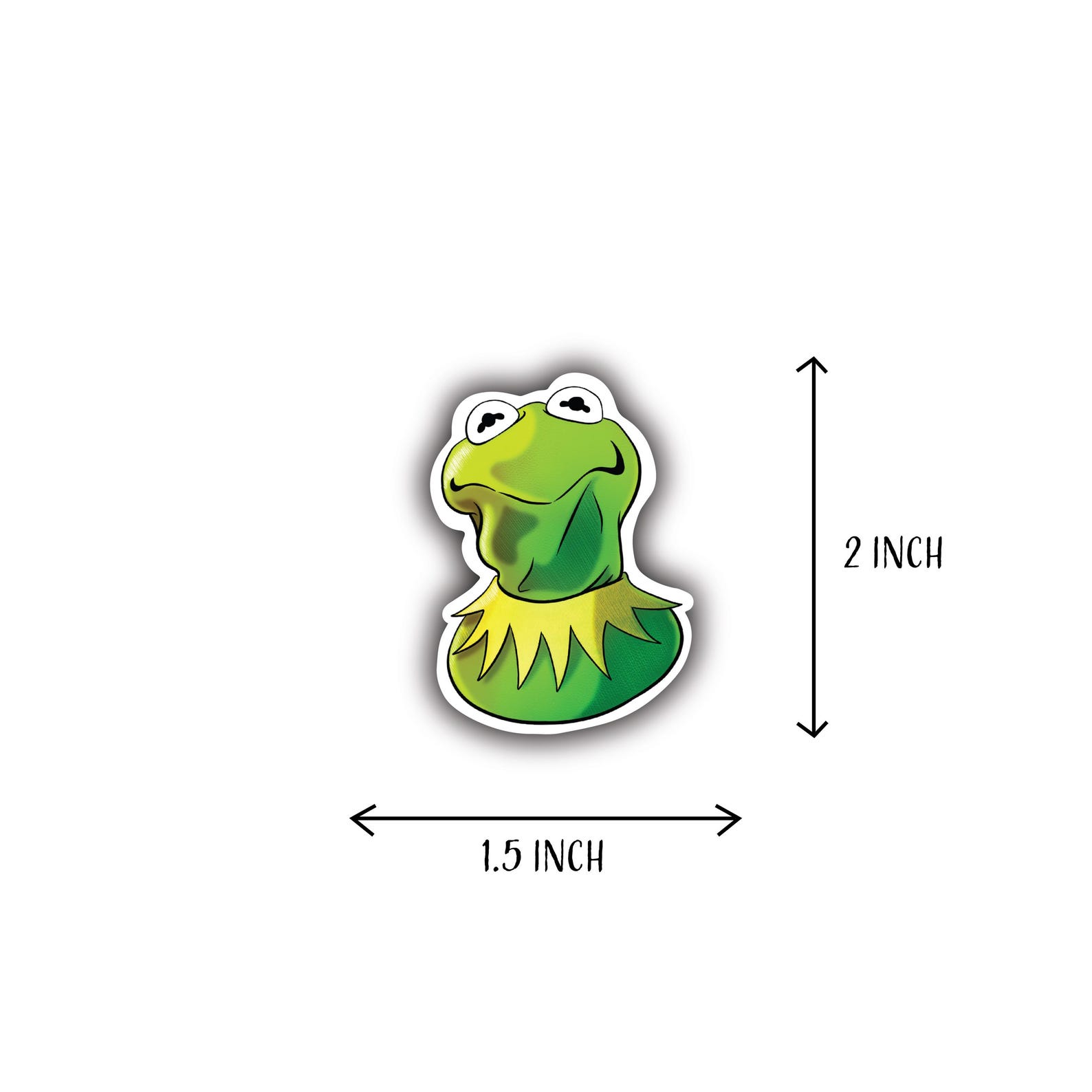 Scrunched Kermit Meme Sticker – Funny Frog Vinyl Decal – Muppets Face ...
