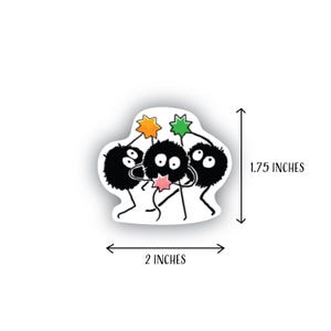 Soot Sprites Sticker | Cute Ghibli Vinyl Decal | Kawaii Studio Ghibli ...