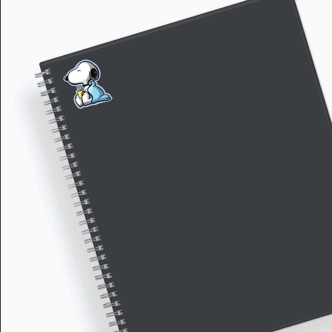 Sleepy Snoopy Sticker – Cute Snoopy Vinyl Decal – Morning Coffee Lover ...