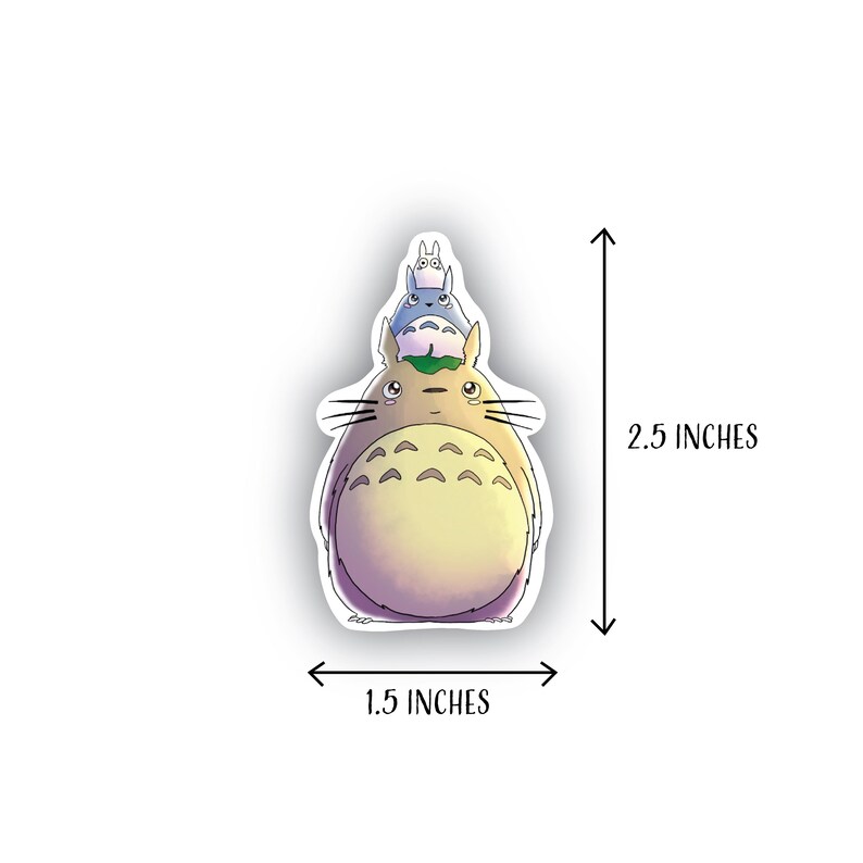 Totoro Sticker | Cute Studio Ghibli Vinyl Decal | Anime Aesthetic ...