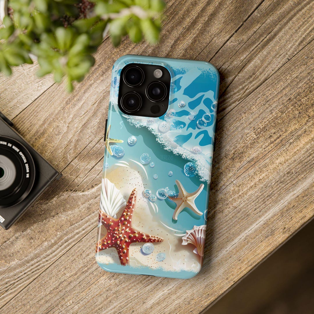 Starfish Sea Tough Phone Case, Ocean Beach Protective Cover, Coastal ...