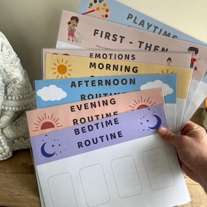 Visual Routine Cards for Kids: ADHD & Autism Sensory Support (PDF) - Etsy
